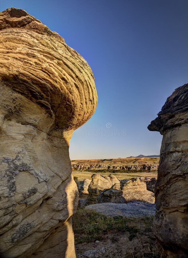 Badlands Alberta Canada stock image. Image of scenery - 211706807