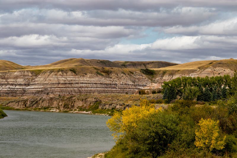Badlands Along the Red Deer River. Rosedale, Alberta, Canada Stock ...
