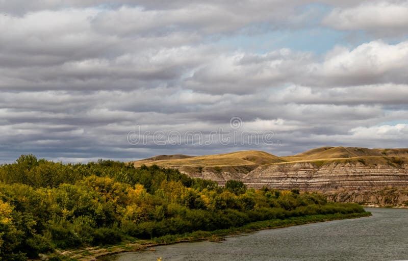 Badlands Along the Red Deer River. Rosedale, Alberta, Canada Stock ...