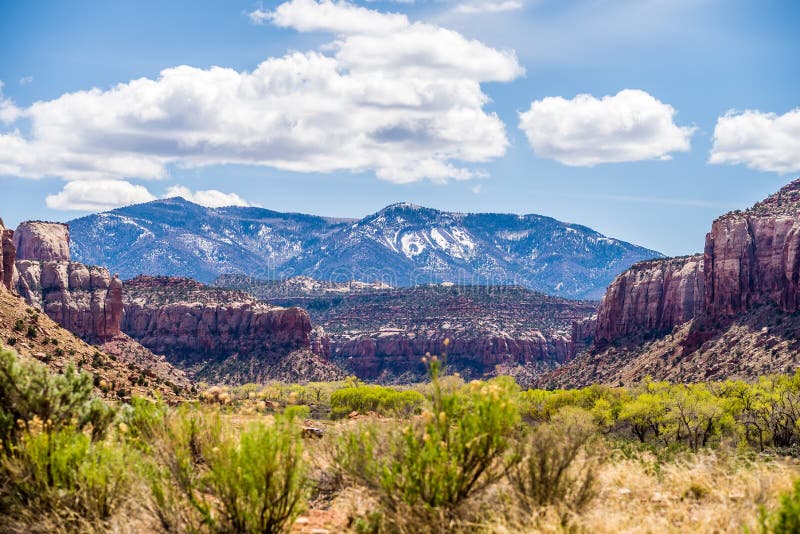 Badlands and Colorado Rockies Lanadscape Stock Image - Image of ...