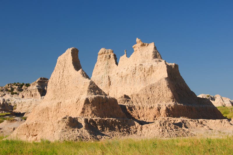Badlands Escarpment In The Summer Stock Photo - Image of arid, nature ...