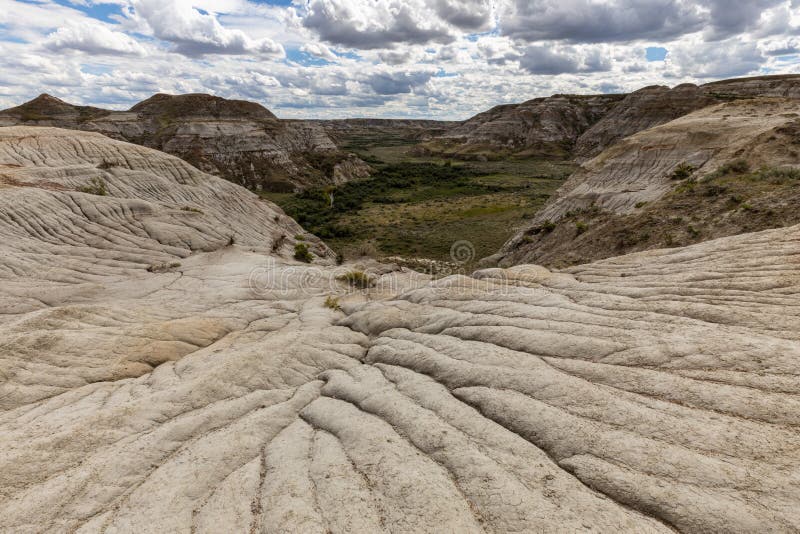Badlands in the Prairie of Alberta in Canada Stock Photo - Image of ...