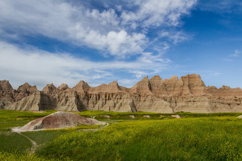 Erodera Texturer Av Badlandsnationalparken South Dakota Arkivfoto ...