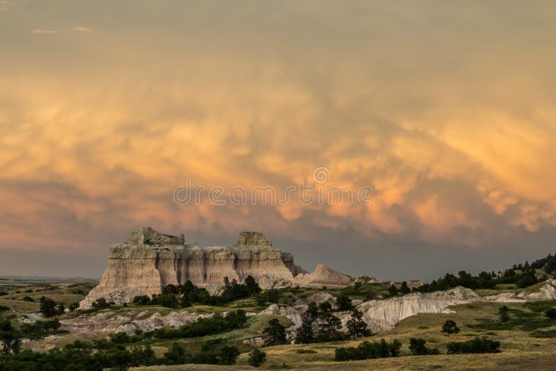 Badlands stormy sunset stock image. Image of cedar, prairie - 80109687