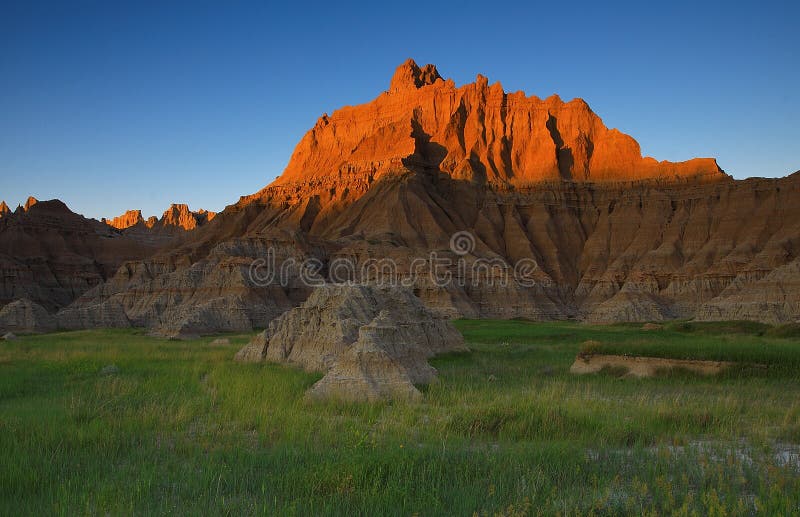 Badlands sunset stock image. Image of famous, extreme - 37588023