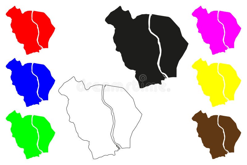 Badlapur City (Republic of India, State of Maharashtra) Map Vector ...