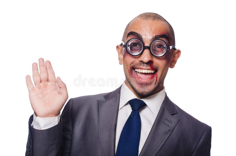 Badly beaten businessman stock photo. Image of beaten - 43188452