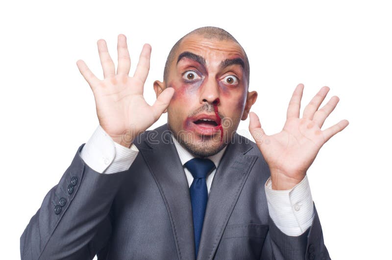 Badly beaten businessman stock image. Image of beaten - 43417041