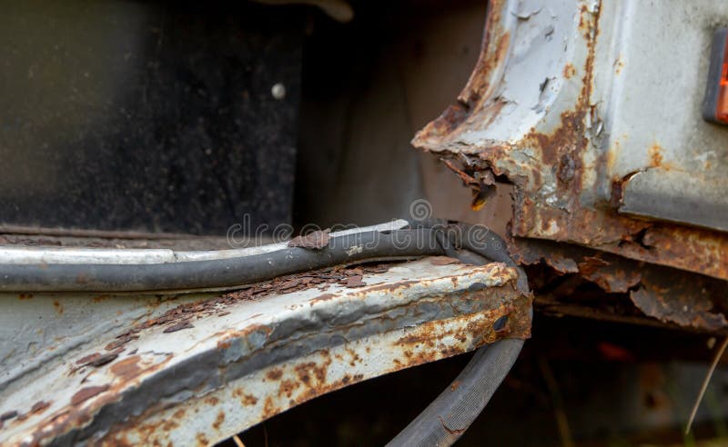 A Badly Rusted Wheel Arch (fender) on an Old, Rusty Truck Stock Photo ...