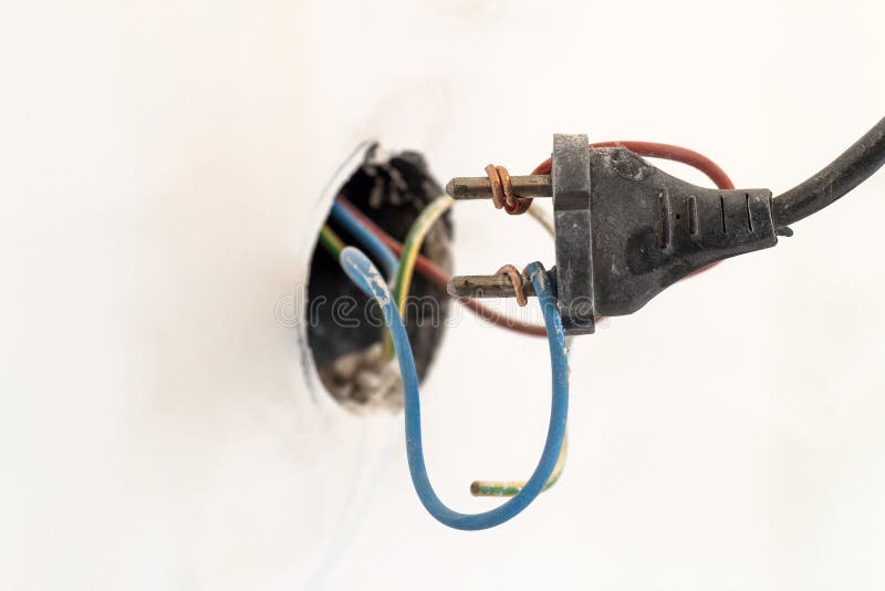 Badly Wired Plug Showing Bad and Wrong and Dangerous Connection ...