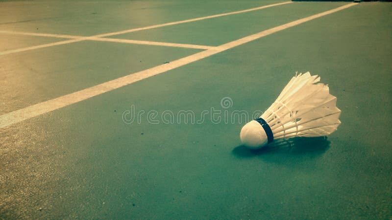 Badmintin Shuttlecock on the Court Stock Photo - Image of badminton ...