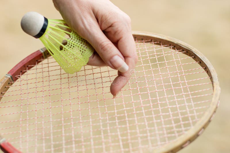 Badminton Accessories. a Set for Fun and Games Outdoors Stock Image ...