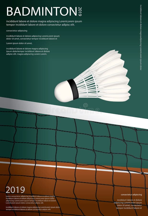 Badminton Championship Poster Stock Vector - Illustration of ...