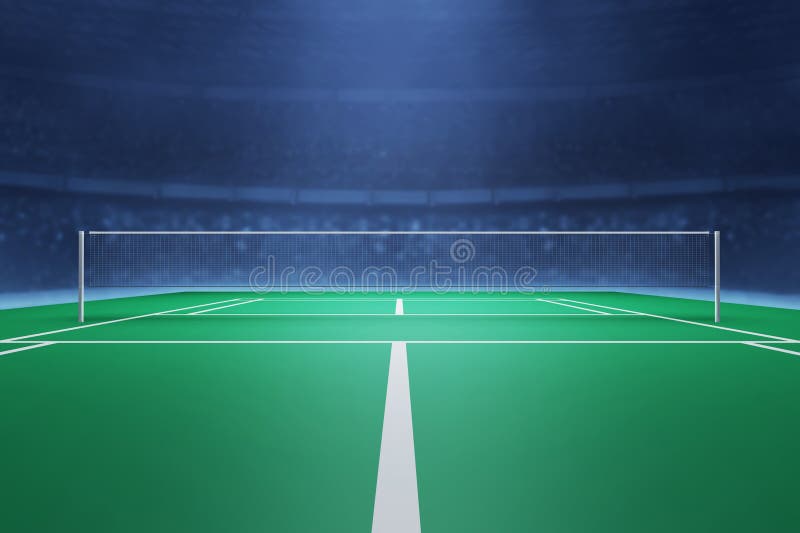 Badminton Court on 3d Illustrations Stock Illustration - Illustration ...