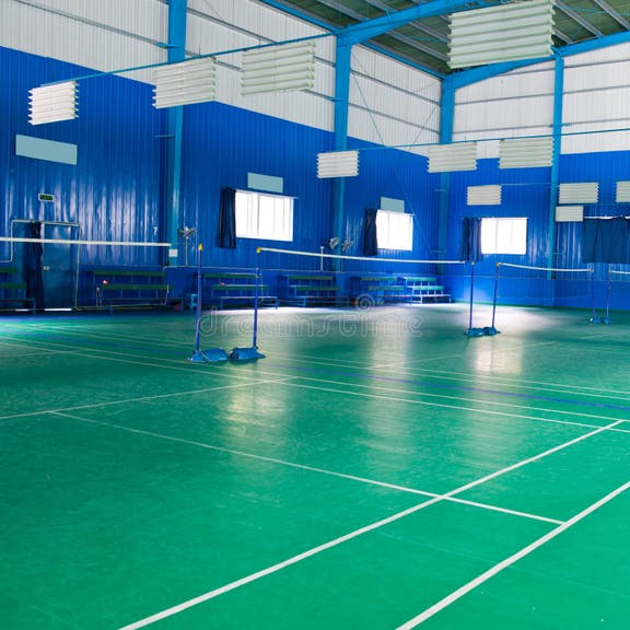 Badminton courts stock image. Image of color, field, entertainment ...