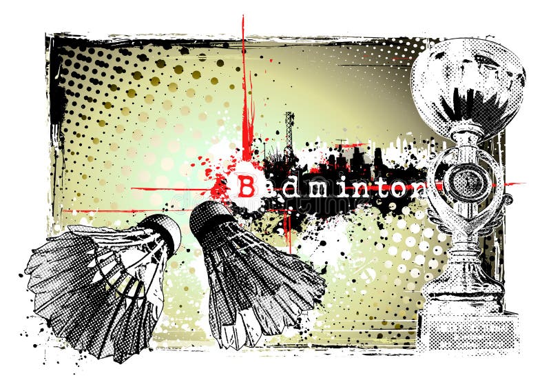 Badminton Silver Poster Background Stock Vector - Illustration of ...