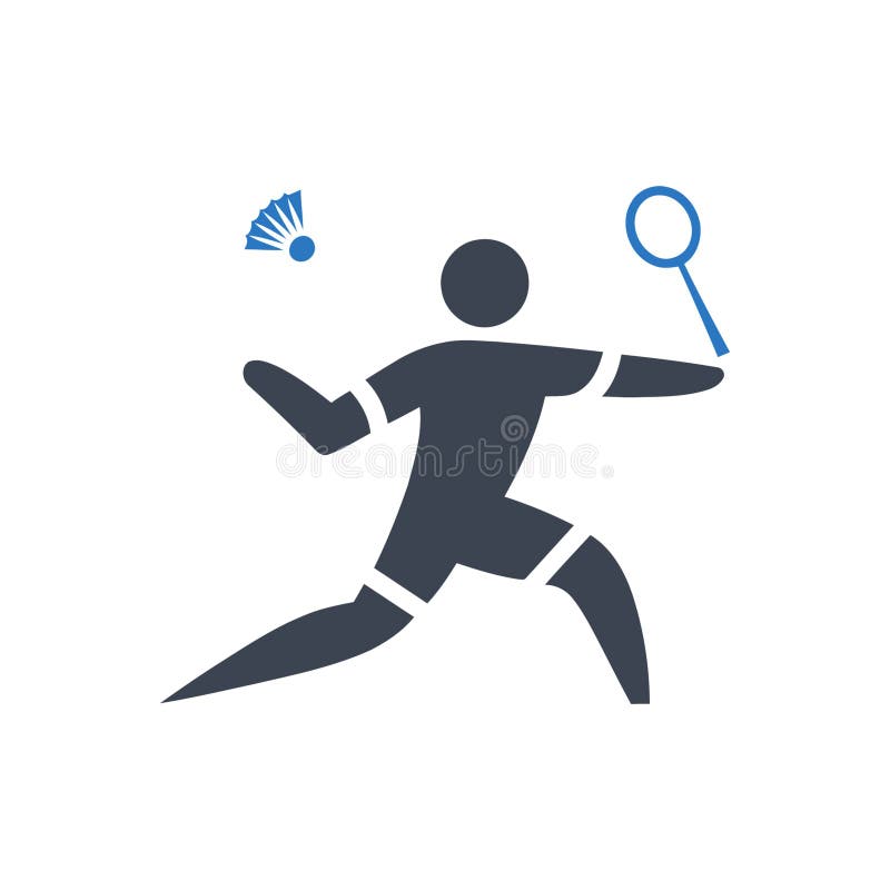 Badminton Icon Logo Sign Vector Outline Stock Vector - Illustration of ...