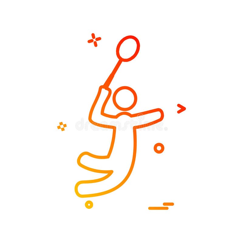 Badminton Icon Design Vector Stock Vector - Illustration of element ...