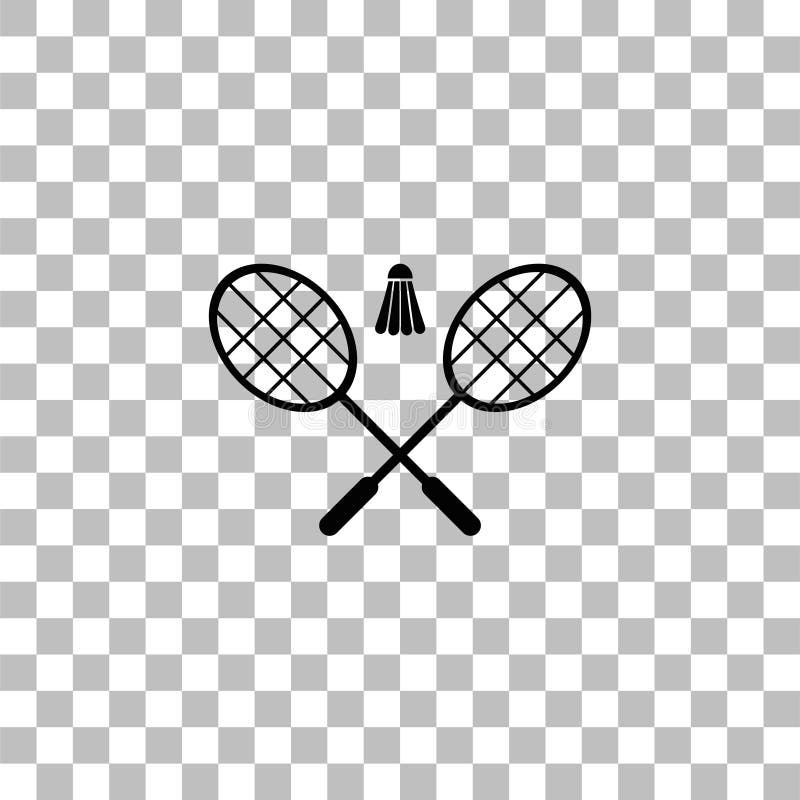 Badminton icon flat stock illustration. Illustration of contemporary ...