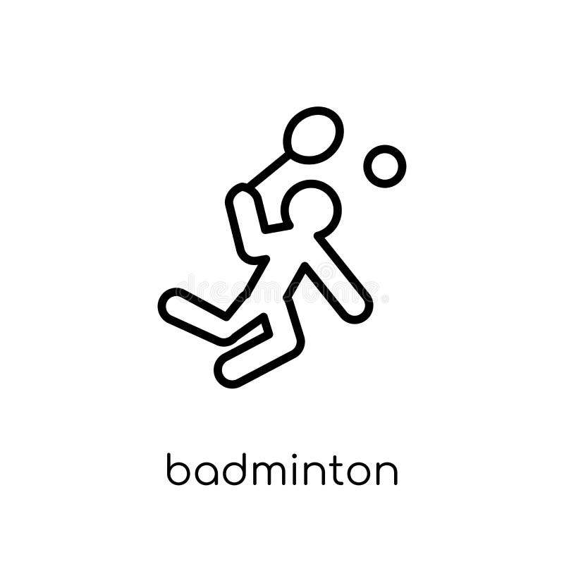 Badminton Icon. Trendy Modern Flat Linear Vector Badminton Icon Stock ...