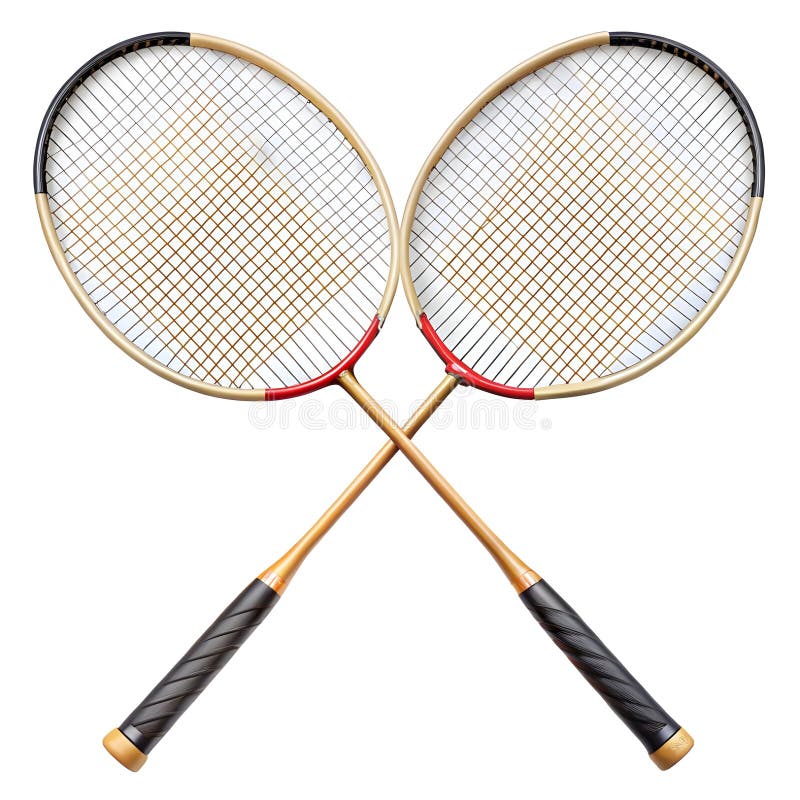 Badminton Rockets Isolated on White Background Stock Illustration ...