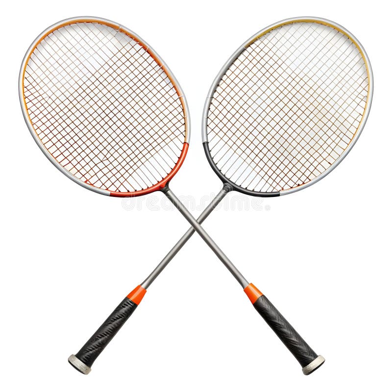 Badminton Rockets Isolated on White Background Stock Illustration ...
