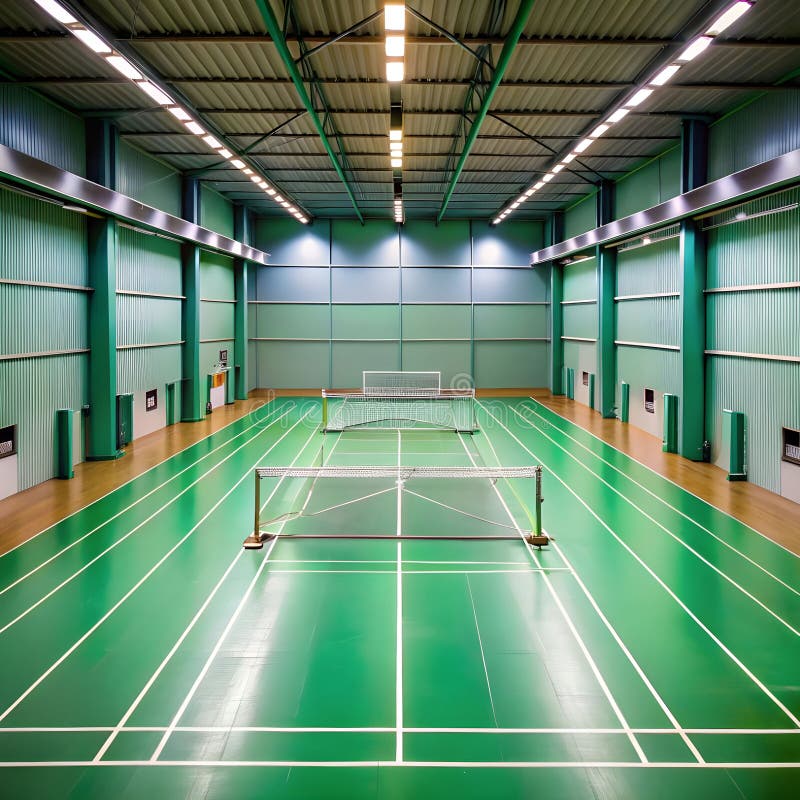 Badminton Hall Isolated with Colors Stock Illustration - Illustration ...
