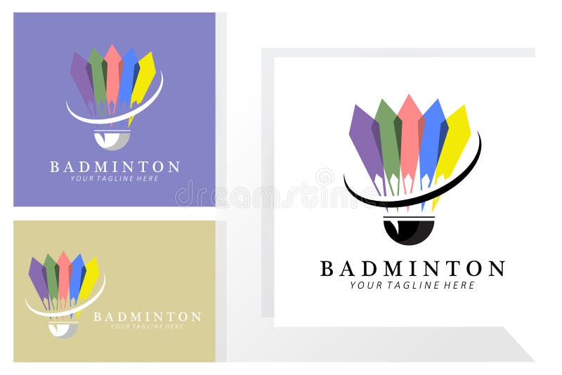 Badminton Logo Design, Vector Icon for Athletics Competitions Stock ...