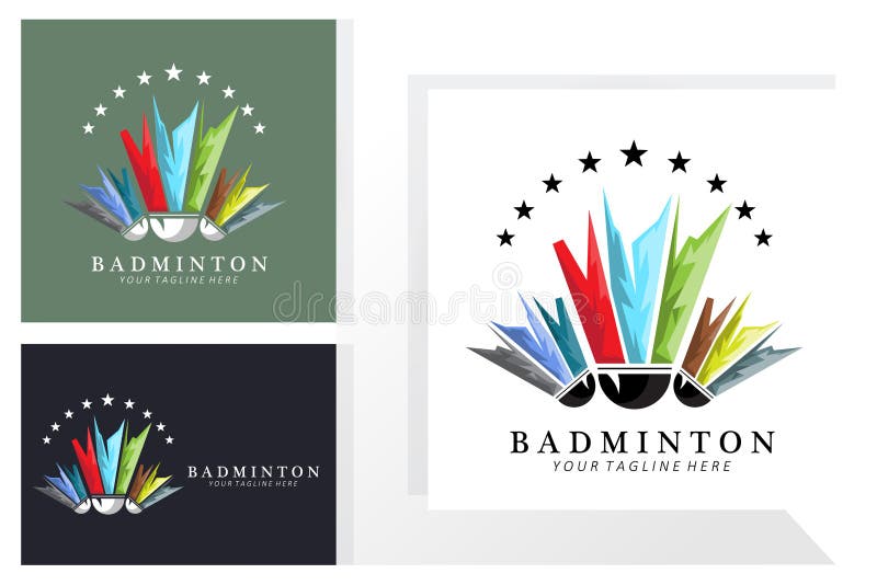 Badminton Logo Design, Vector Icon for Athletics Competitions Stock ...