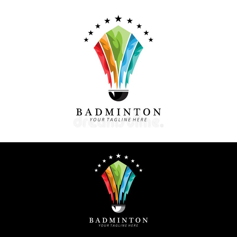 Badminton Logo Design, Vector Icon for Athletics Competitions Stock ...
