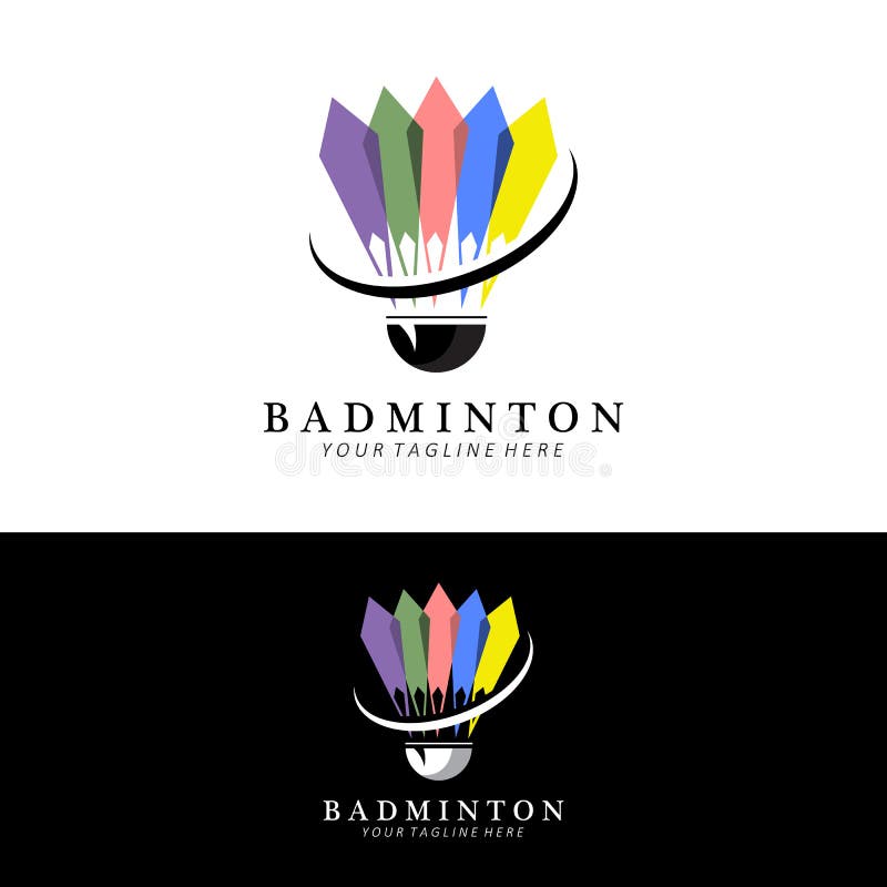 Badminton Logo Design, Vector Icon for Athletics Competitions Stock ...