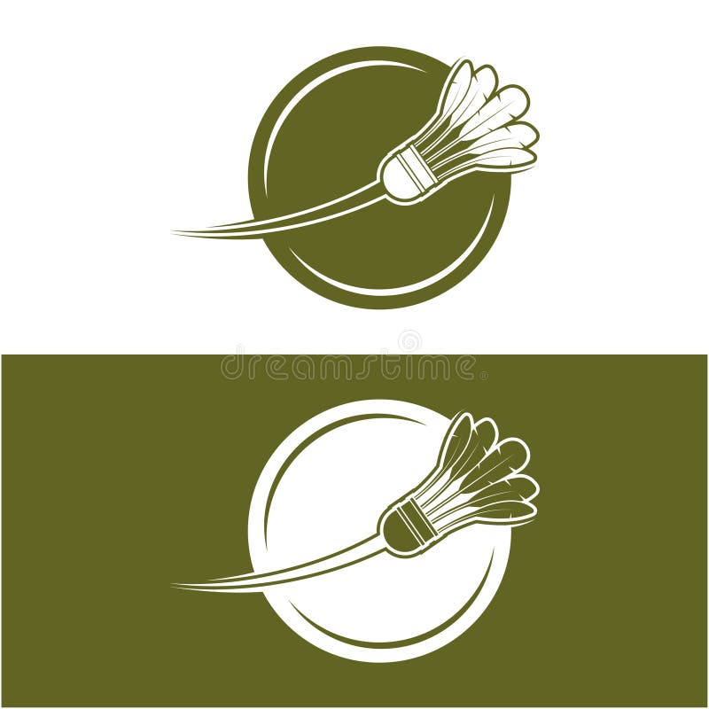Badminton Logo, Sport Game Vector with Shuttlecock Racket Stock Vector ...