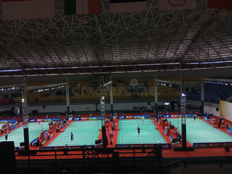 Badminton match editorial stock image. Image of player - 262691859