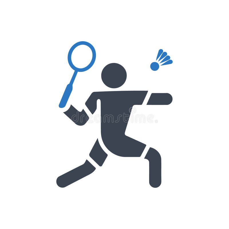 Badminton Player Icon stock vector. Illustration of sport - 374473823