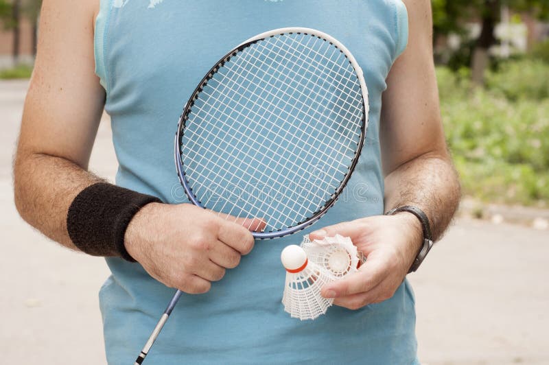 Badminton player stock image. Image of outdoor, shuttlecock - 32923937
