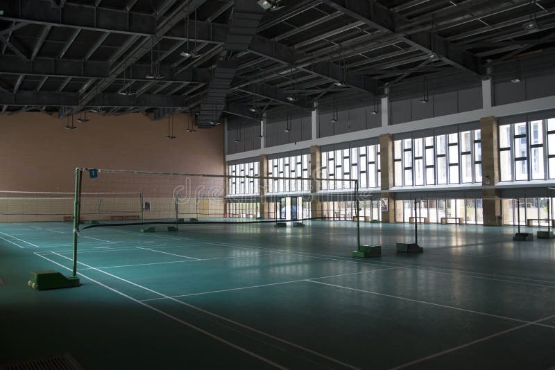 Badminton practice fields stock photo. Image of center - 44984396