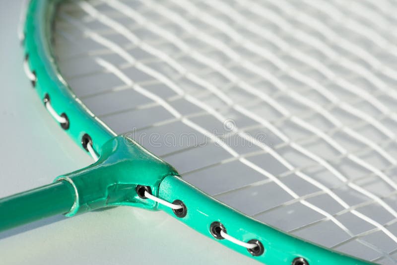 Badminton Racket Close-up. Active Home Games with Children Stock Image ...