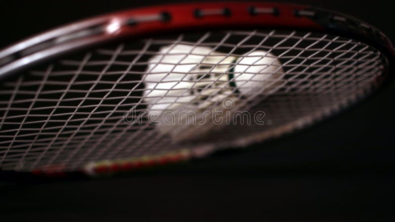 Badminton Racket and Feather Shuttle Stock Photo - Image of spirit ...