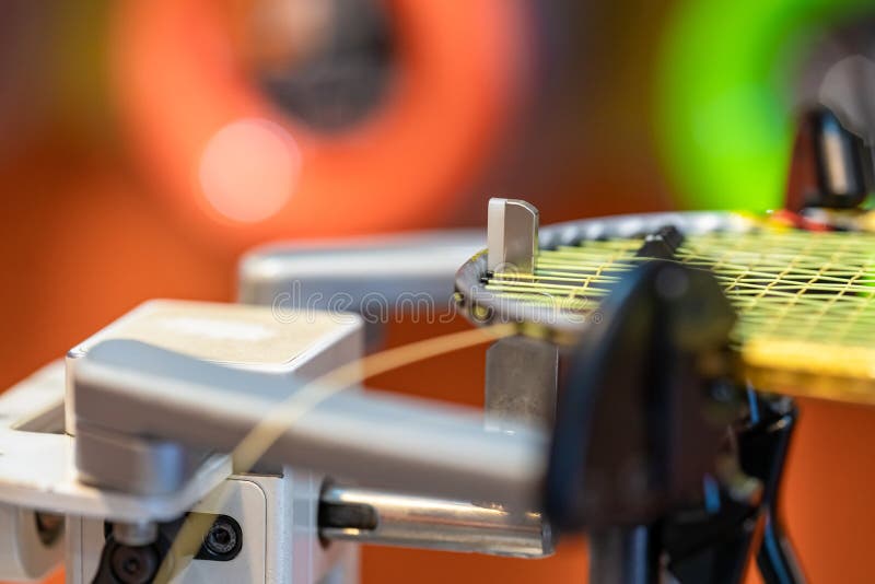 Badminton Racket Repair and Weaving Stock Image - Image of active ...