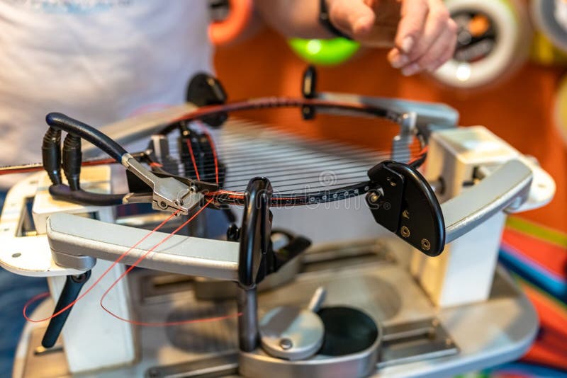 Badminton Racket Repair and Weaving Stock Image - Image of isolated ...