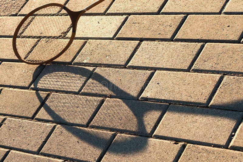 Badminton Racket with Shadow Stock Photo - Image of sport, action ...