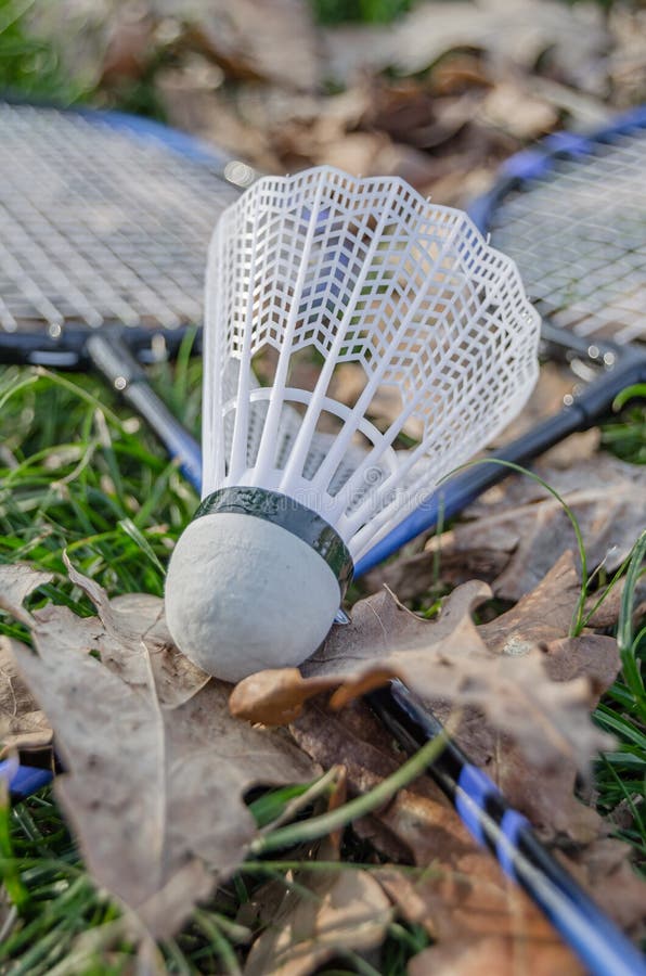 Badminton Racket and Shuttlecock Stock Photo - Image of leisure, detail ...