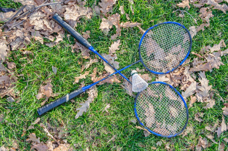 Badminton Racket and Shuttlecock Stock Photo - Image of racket, sport ...