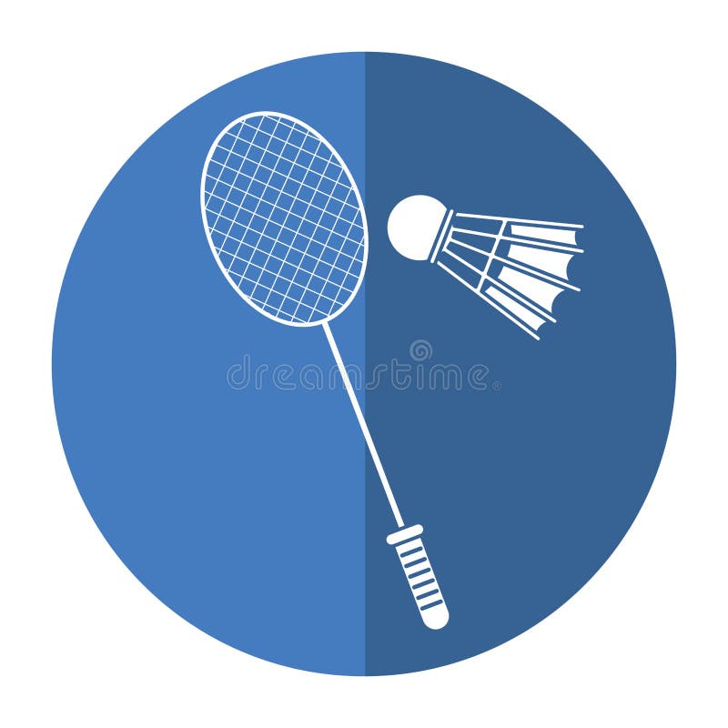Badminton Racket Shuttlecock Sport Shadow Stock Illustration ...
