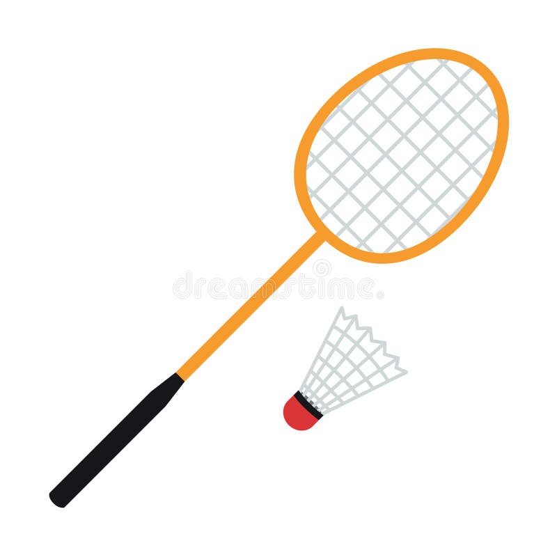Shuttlecock Hand Isolated Badminton Racket Background Stock ...