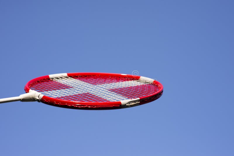Badminton racket sky blue stock photo. Image of match - 100176394