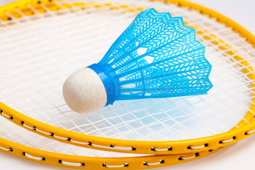 Badminton Rackets with a Shuttle Stock Photo - Image of racket ...