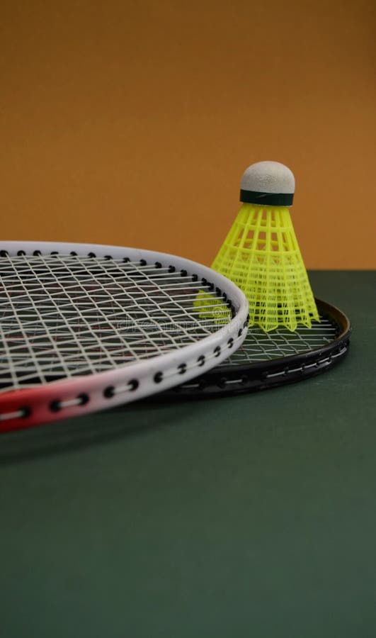 Badminton Rackets And Shuttle Stock Photo - Image of white, badminton ...