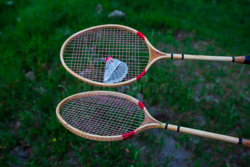 Badminton. Rackets and a Shuttlecock Stock Photo - Image of elements ...