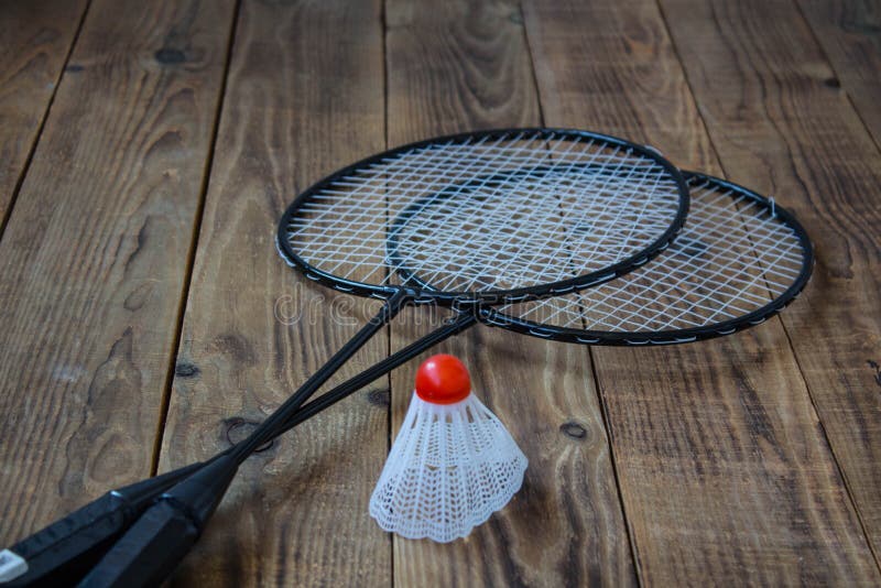A Badminton Rocket and for a Game Badminton Stock Photo - Image of ...